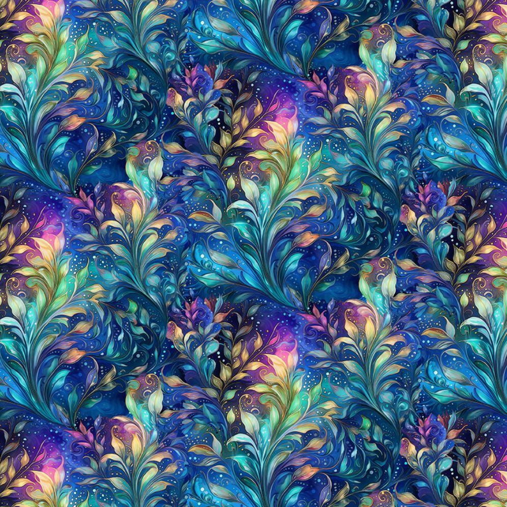 Fantasy Leafy Vine 100% premium cotton fabric by Timeless Treasures 11