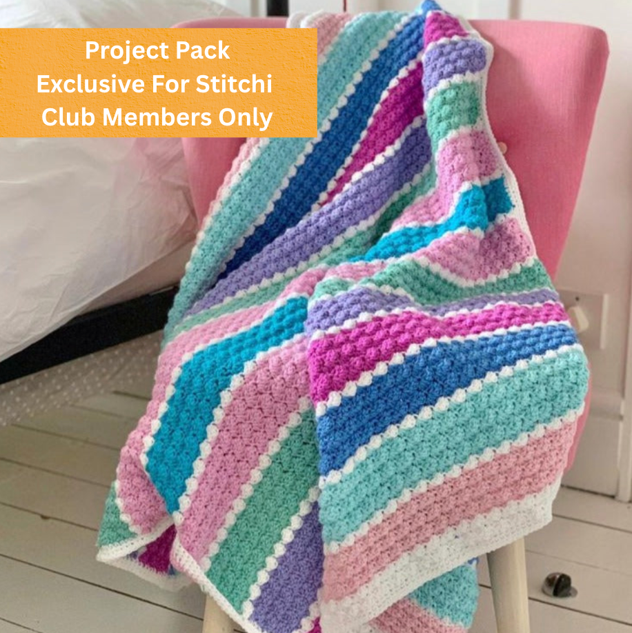 Project Pack - Crochet Blanket Ice Cream Colour-way (For Stitchi Club
