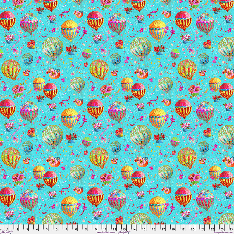 Hot Air Balloons Festival By Free Spirit 100% Premium Cotton Fabric So