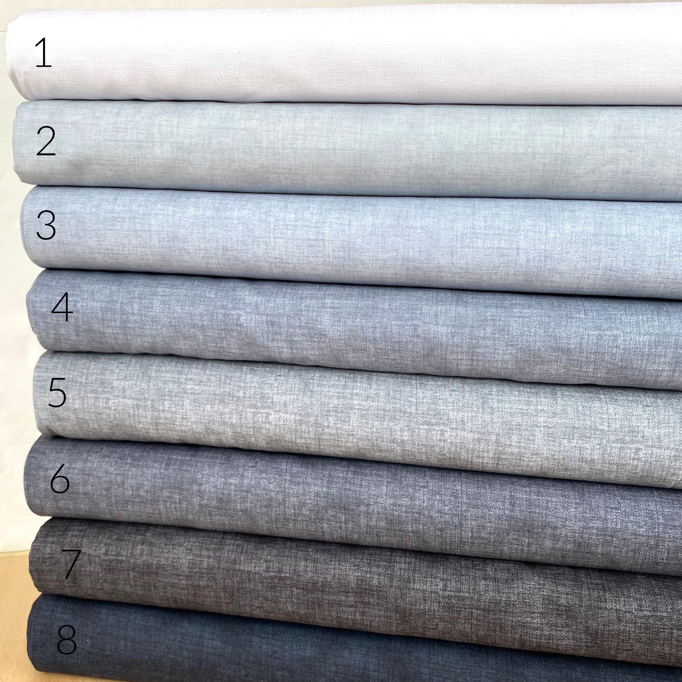 Linen Texture Cotton Blender 100% cotton fabric per 1/2 metre, shades